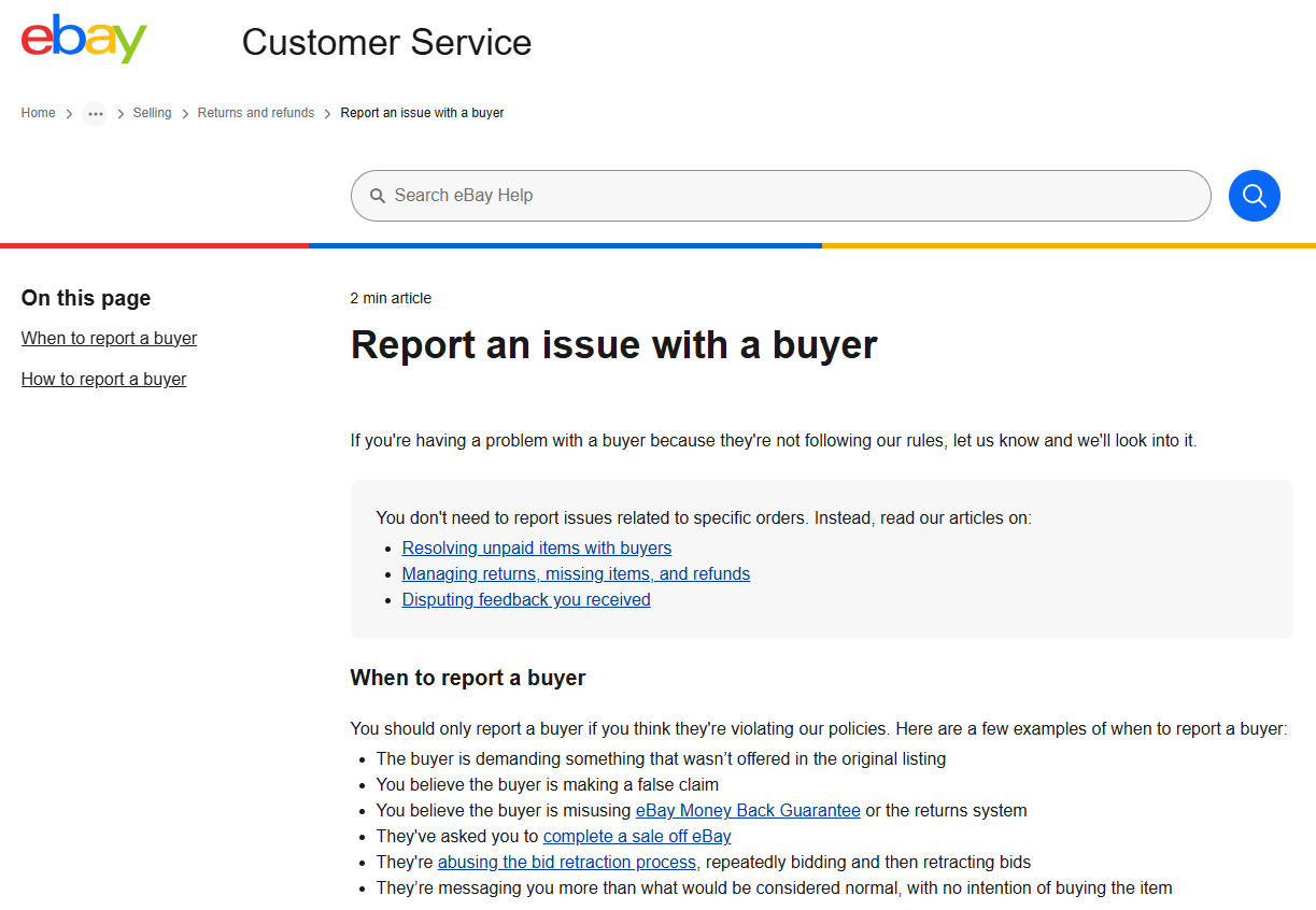 Fight Against EBay Scam Buyers